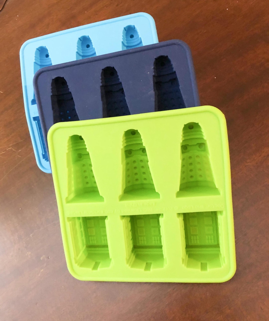 Dr. Who Dalek Tardis 3 Ice Cube Trays Candy Molds Jello Molds Chocolate ...