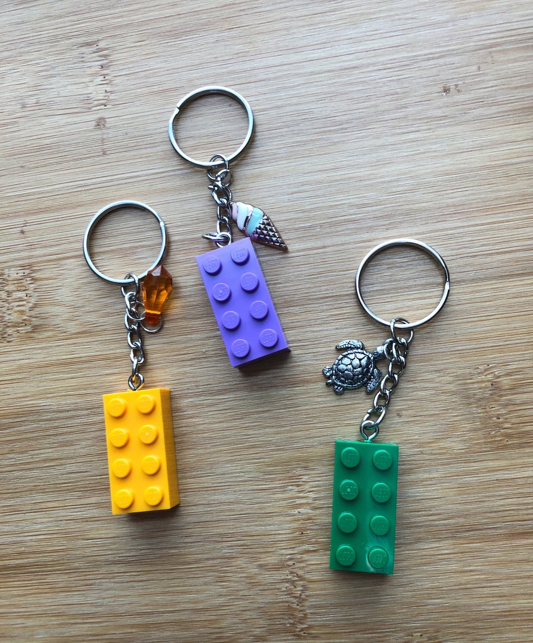 Brick Block Key Chain Building Block Key Chain Made With Authentic Lego ...