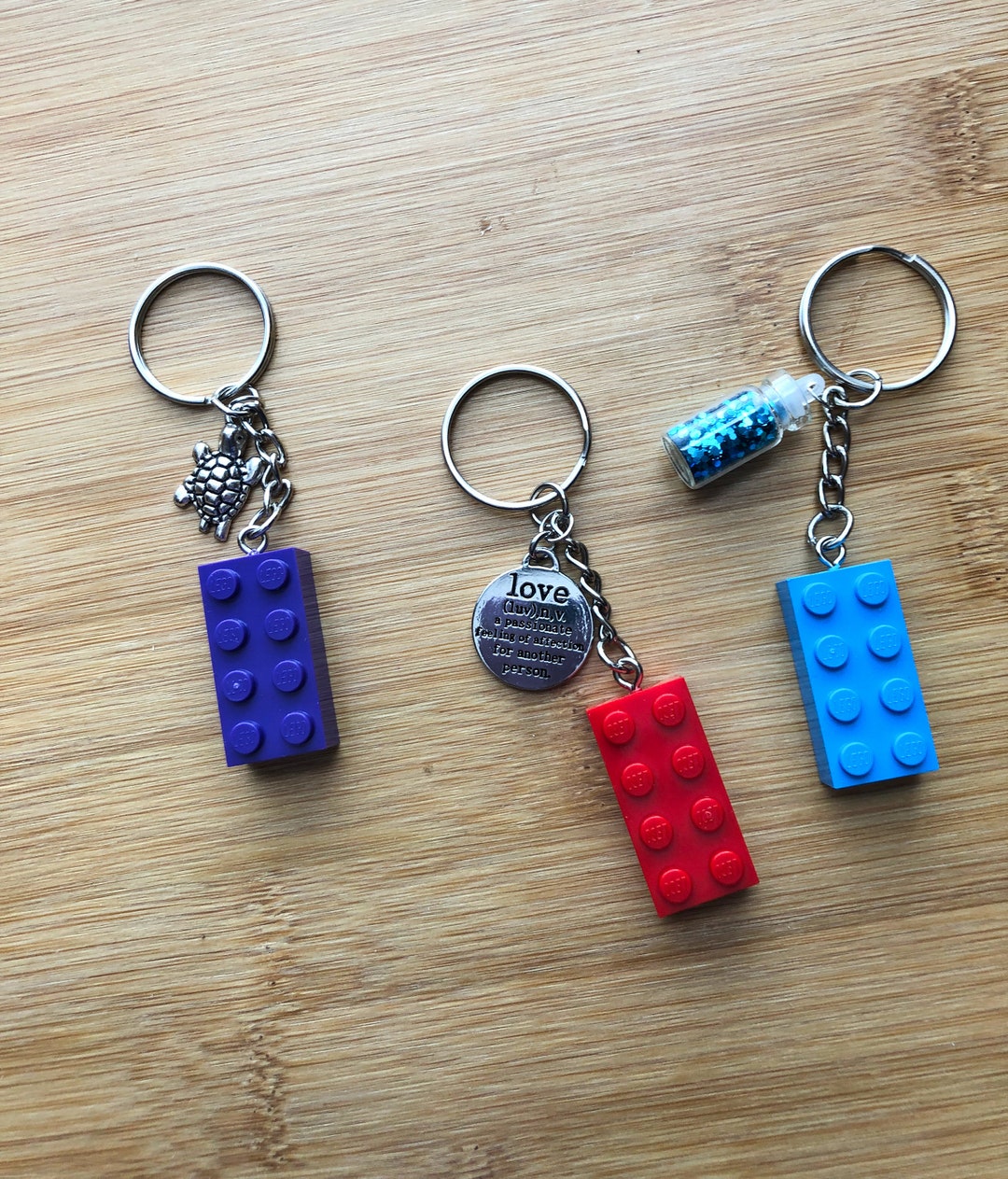 Brick Block Key Chain Building Block Key Chain Made With Authentic Lego ...
