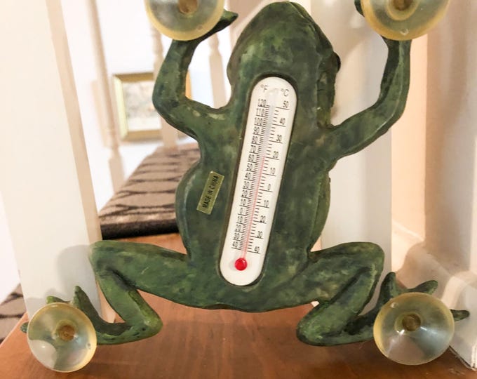 Frog Window Thermometer Vintage Frog Thermometer Gift for Frog Lover ...