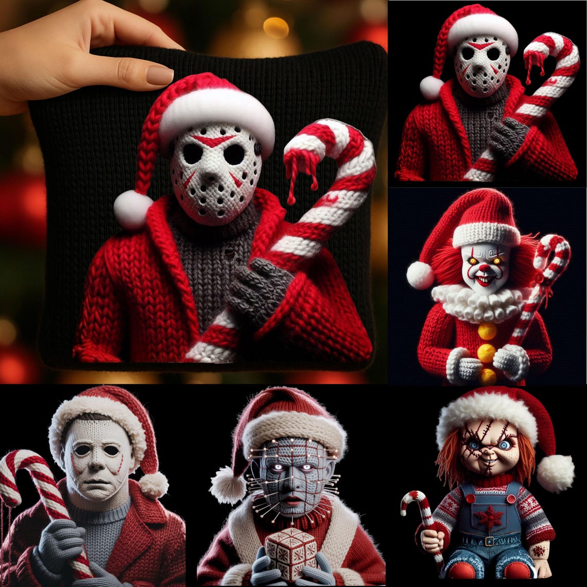 Horror Christmas PNG Bundle – Cool Scary Xmas Characters – Best Seller ...