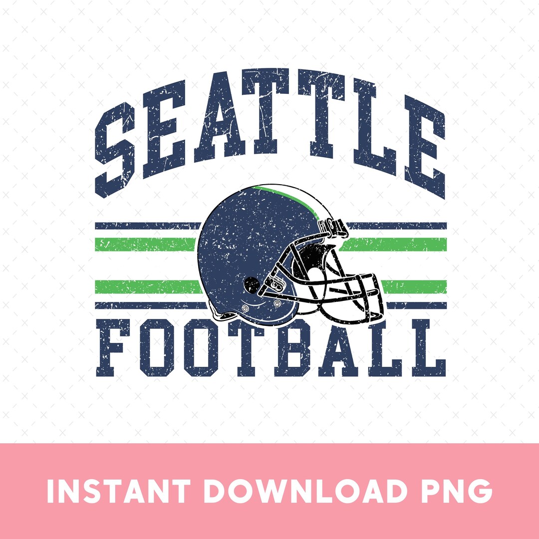 Vintage Seattle Football PNG, Classic Game Day Graphic, Retro Sports ...