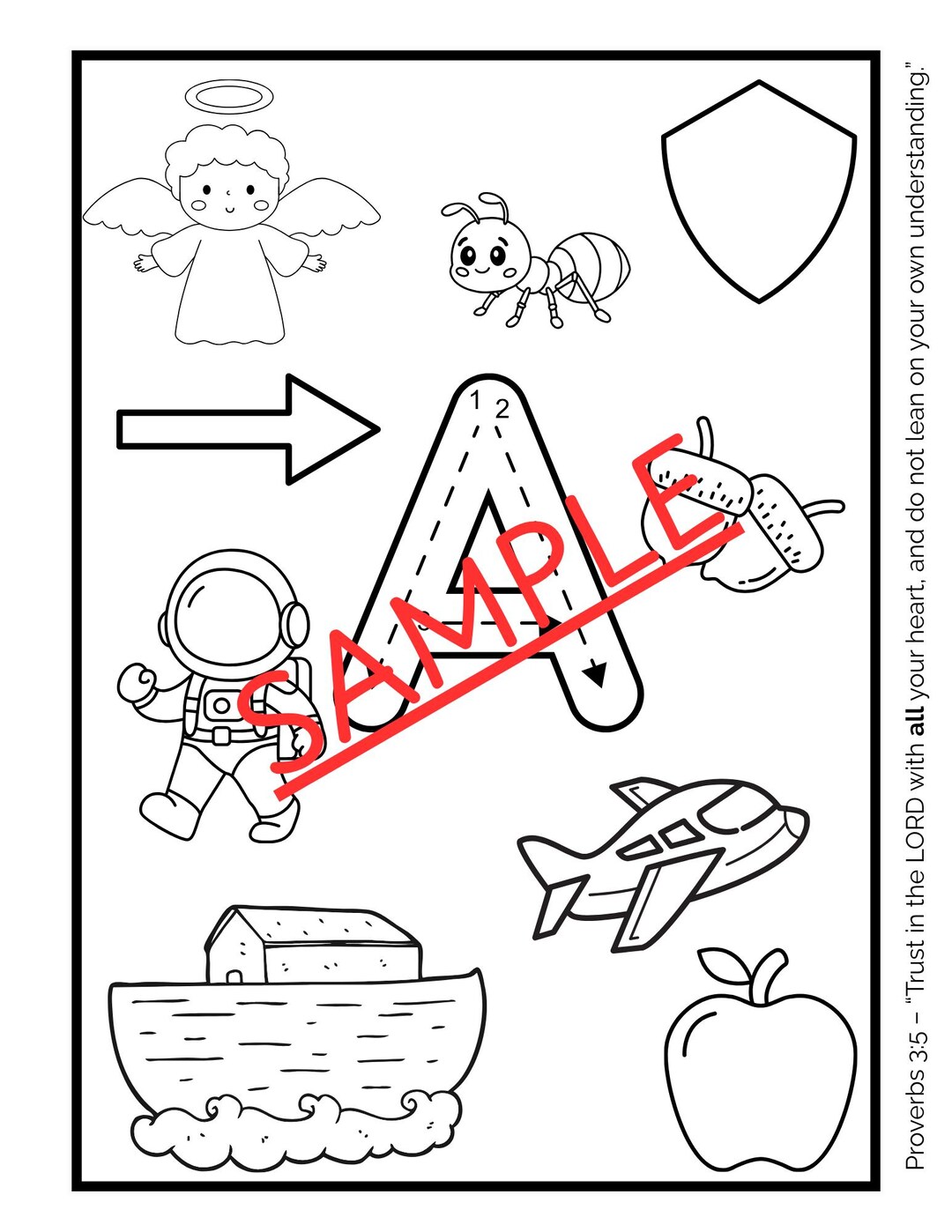 ABC Coloring Book | Digital Download | Christian Alphabet Coloring ...