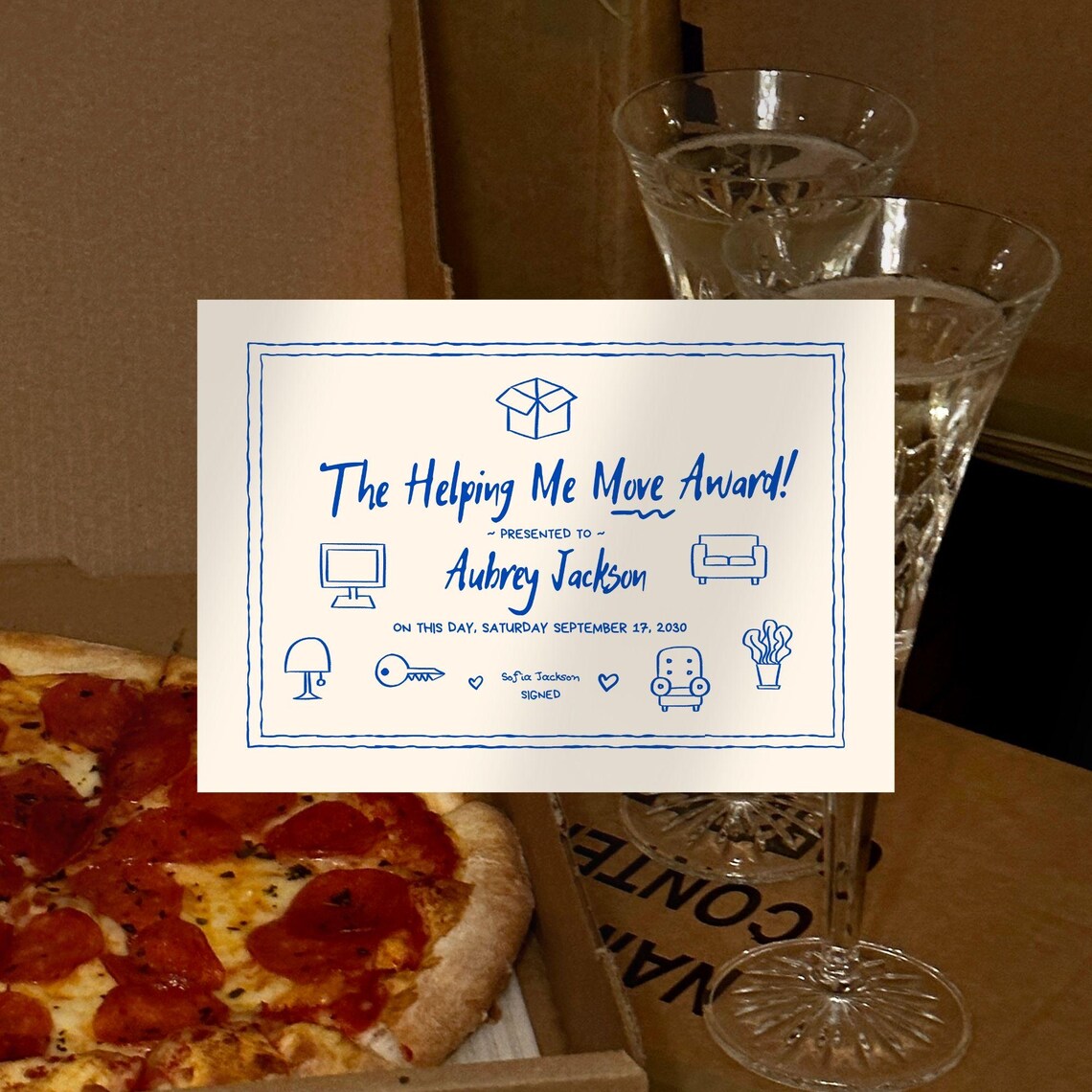 Moving House Thank You Certificate: Editable Canva Template (digital ...