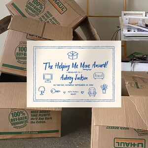 Moving House Thank You Certificate: Editable Canva Template (digital ...
