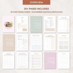 Puppy Planner Printable: Dog Care Journal & Vet Tracker (PDF Download ...