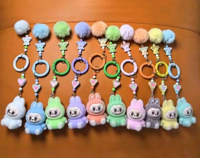 Labubu Plush Keychain, Labubu Keychain, Labubu Keychain With Name ...