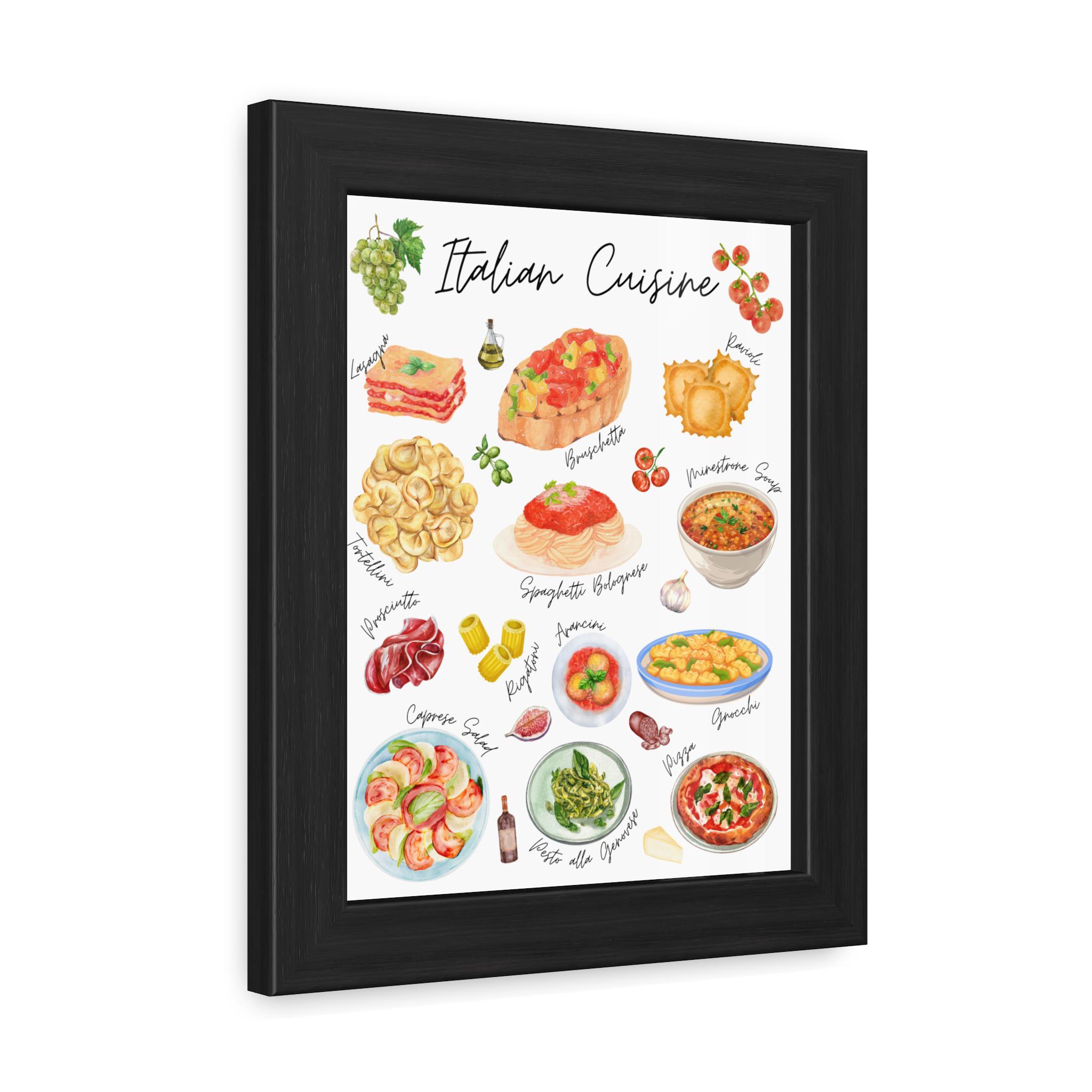 Italian Pastries & Food Digital Prints Set – Kitchen Wall Art With ...