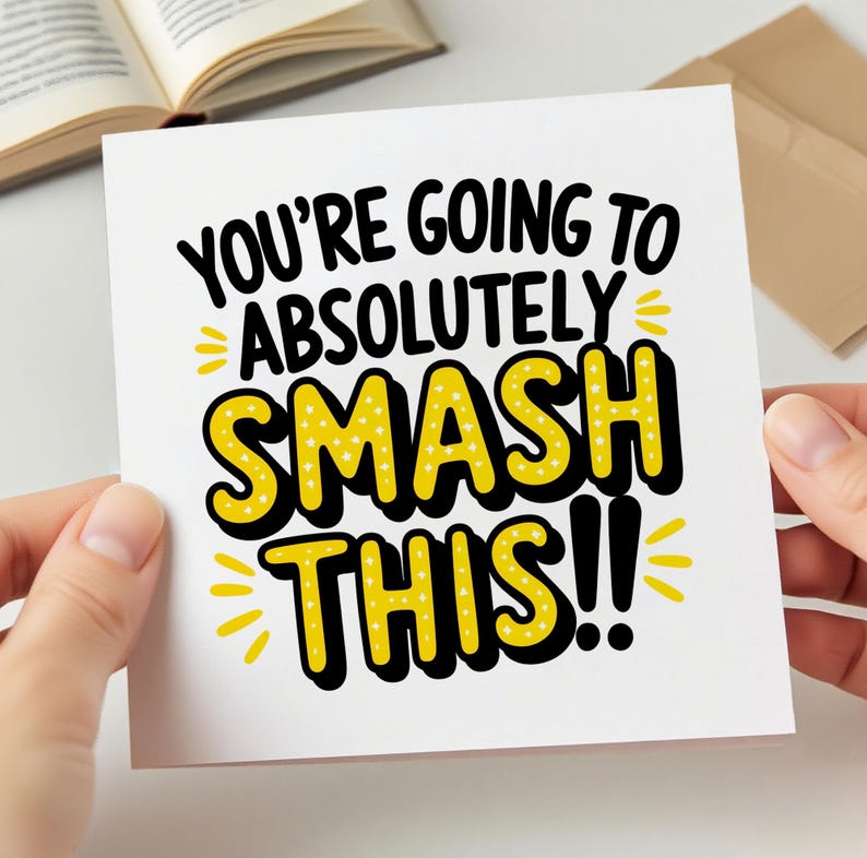 Good Luck Card, You're Going to Absolutely Smash This Card, Congrats ...