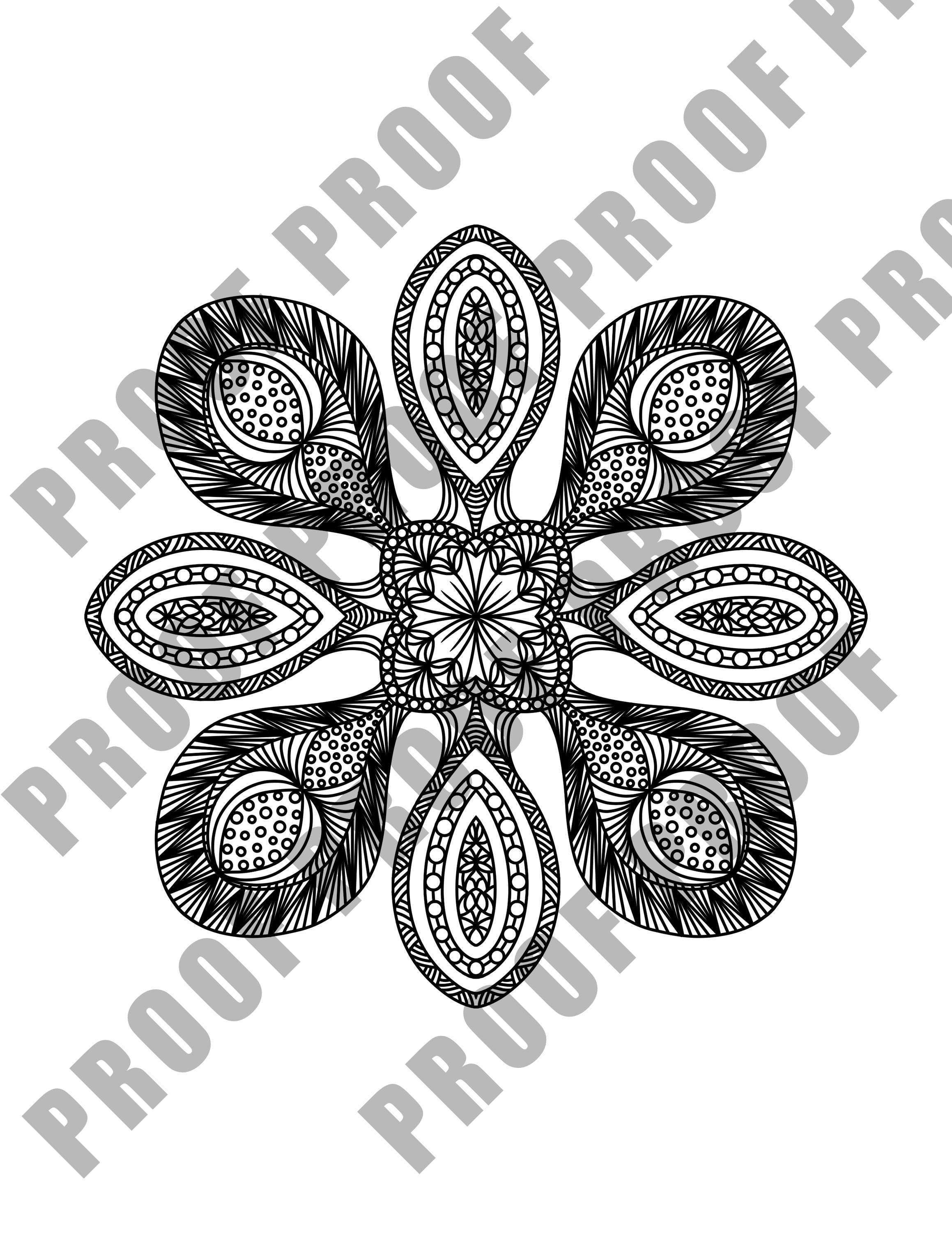 Printable Mandala Colouring Pages for Mindfulness & Relaxation - Etsy