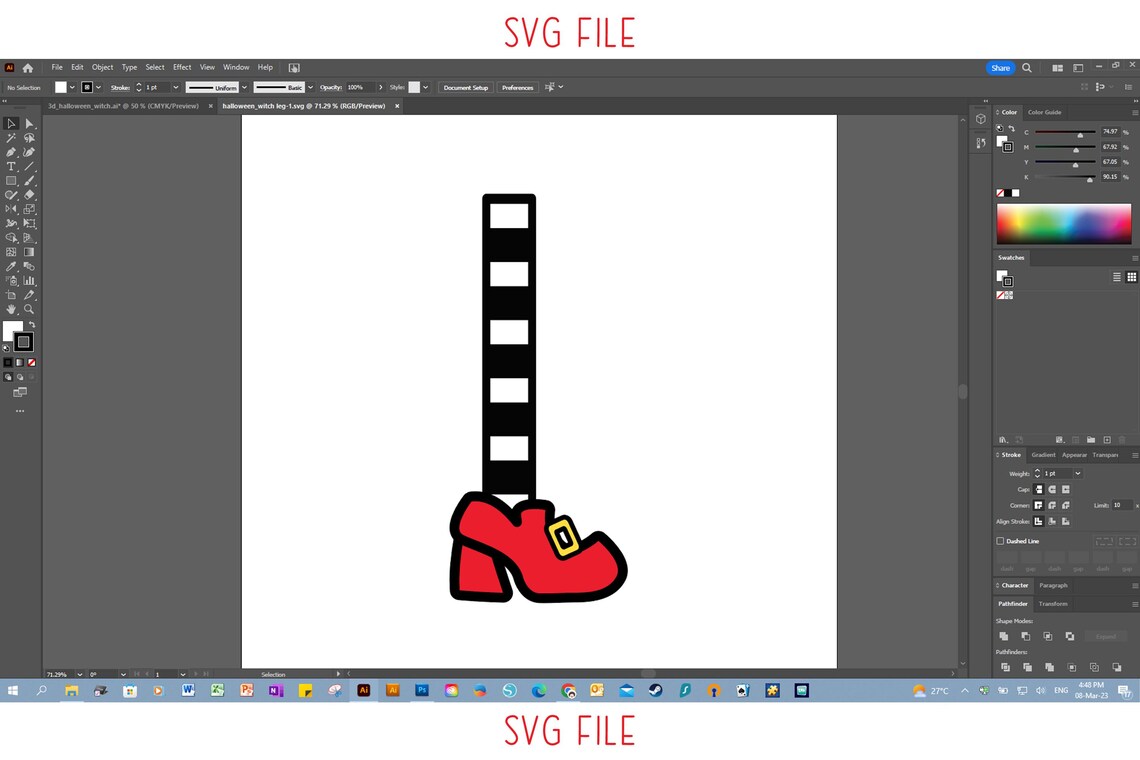 Wicked Witch Legs Clipart – Spooky Cute Halloween Set (eps, Svg, Png ...