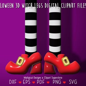 Wicked Witch Legs Clipart – Spooky Cute Halloween Set (eps, Svg, Png ...