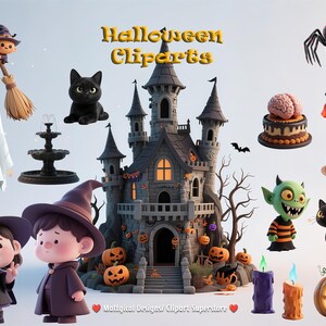 Spooky & Fun Halloween PNG Clipart - Etsy