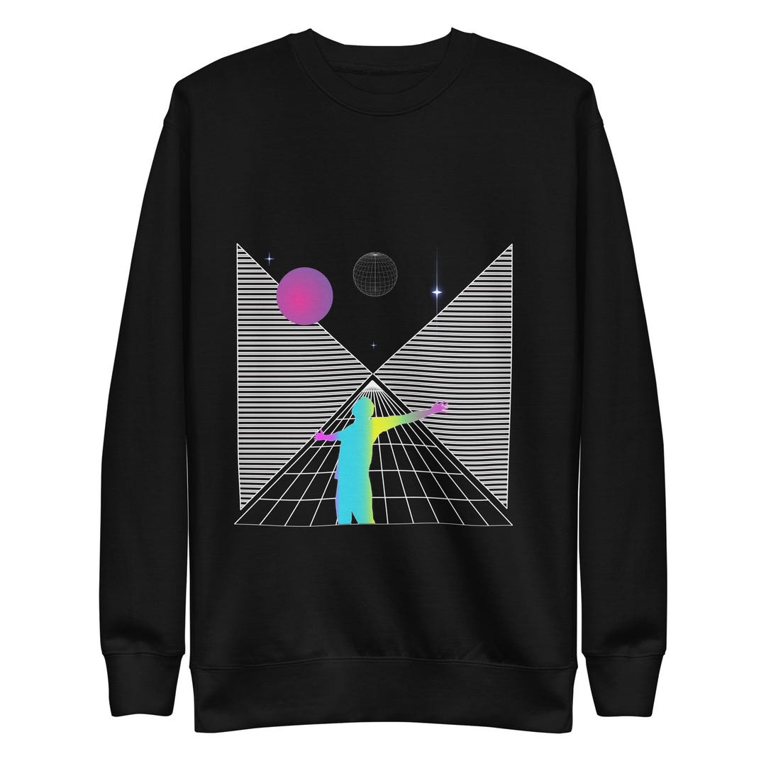 Unisex Premium 'space Shapes' Sweatshirt Organic Cotton Sweater Space ...