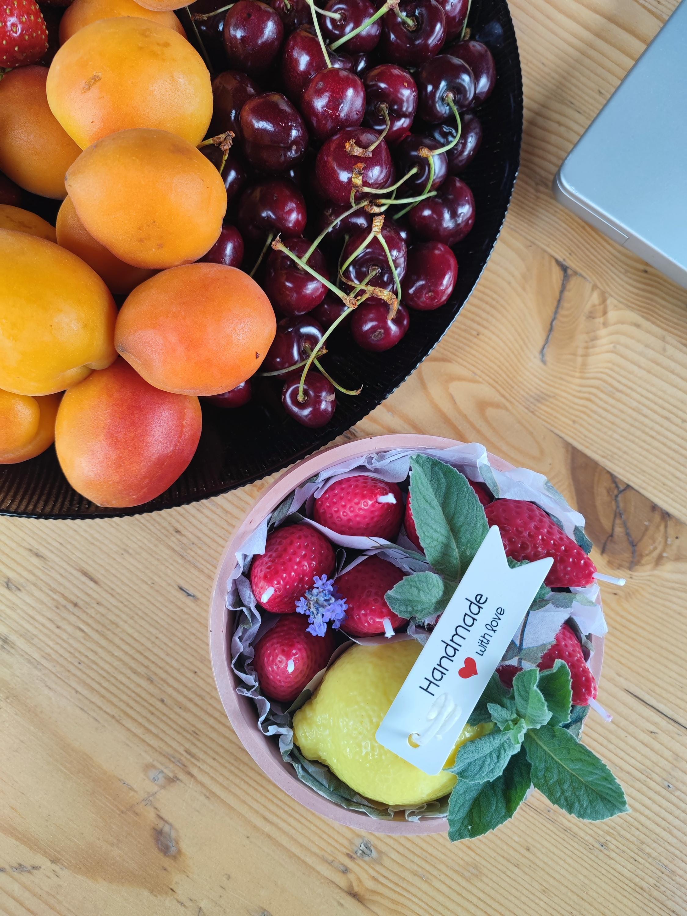 Fruit Candle Set | Realistic Strawberry and Lemon Candles | Handmade ...