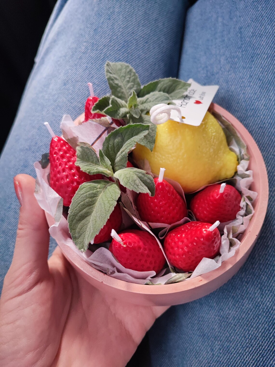Fruit Candle Set | Realistic Strawberry and Lemon Candles | Handmade ...