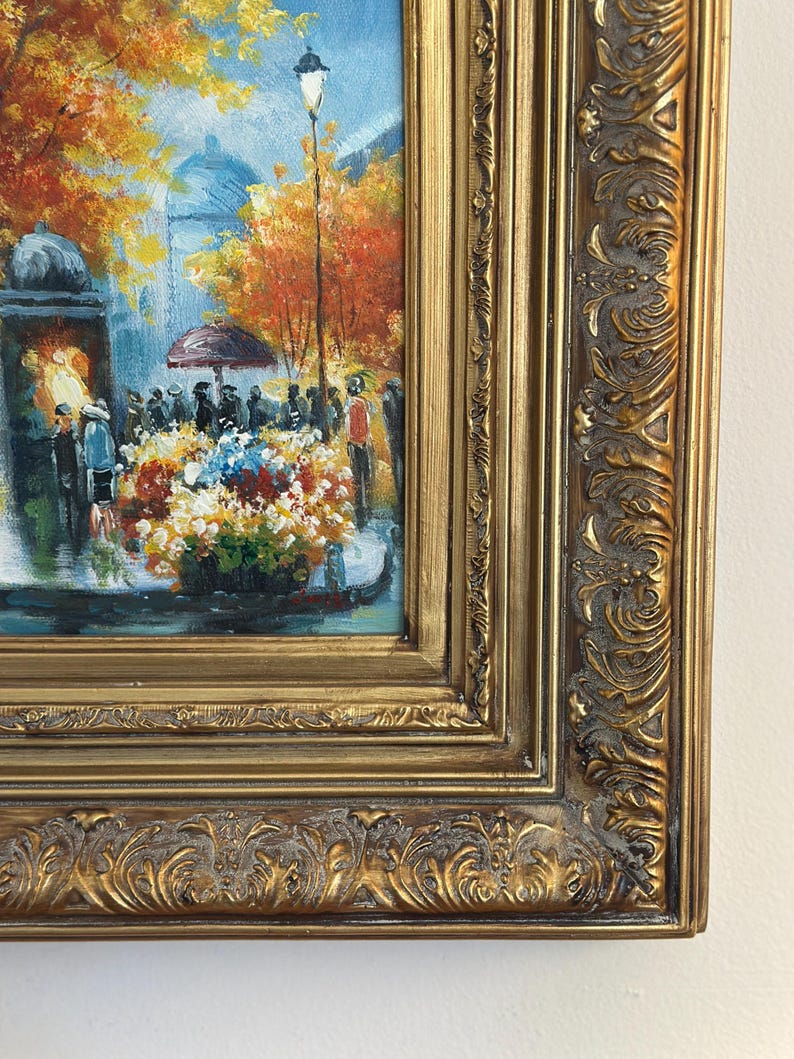 Vintage Impressionist-style Original Oil Painting, Signed by Artist ...
