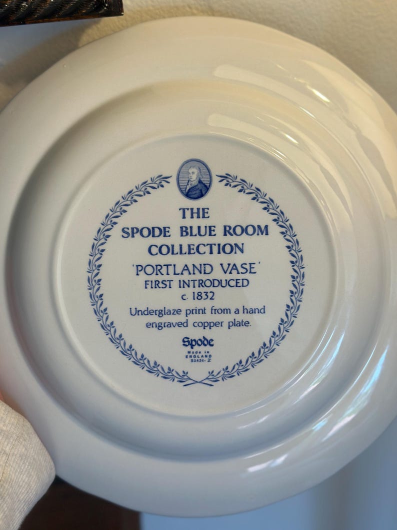 Vintage Spode Blue Room Collection Portland Vase Plate – Blue & White ...