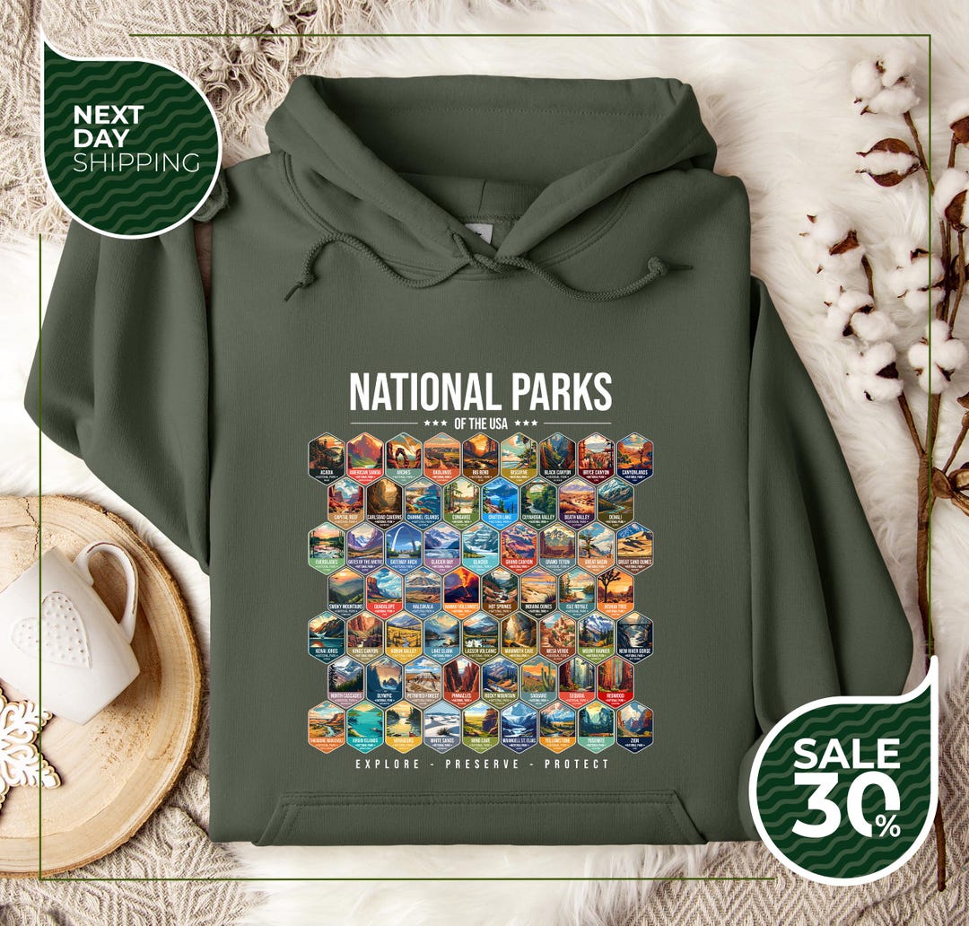 National Parks Sweatshirt | US National Park Camping Gift for Family ...