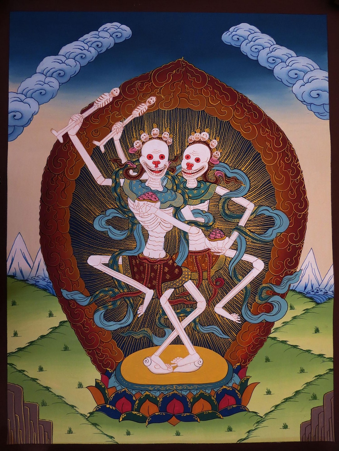 Tibetan Buddhism Scary Wrathful Protecter Deities Chitipati Citipati ...