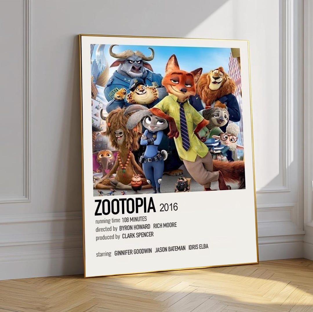 Pôster do filme Zootopia, Judy Hopps e Nick Wilde, impressão de arte ...