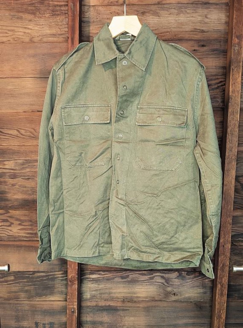 1984 Belgian Army Field Jacket in Olive Drab Green - Authentic Vintage ...