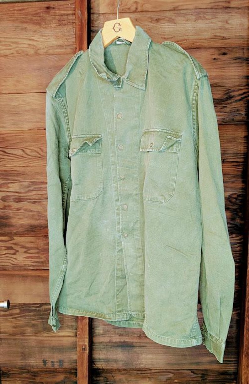 1984 Belgian Army Field Jacket in Olive Drab Green - Authentic Vintage ...