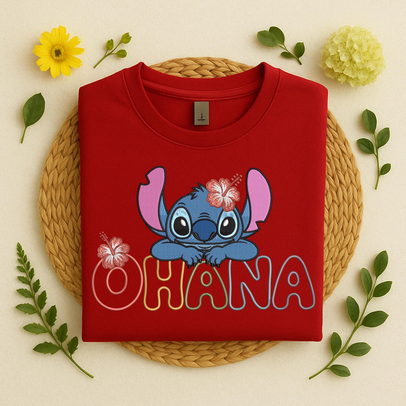 Ohana Stitch Embroidery Design, Stitch Lilo Embroidery Machine File ...