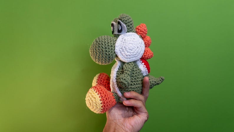 Crochet Yoshi Amigurumi, Handmade Plush Toy (7 Inches) - Etsy
