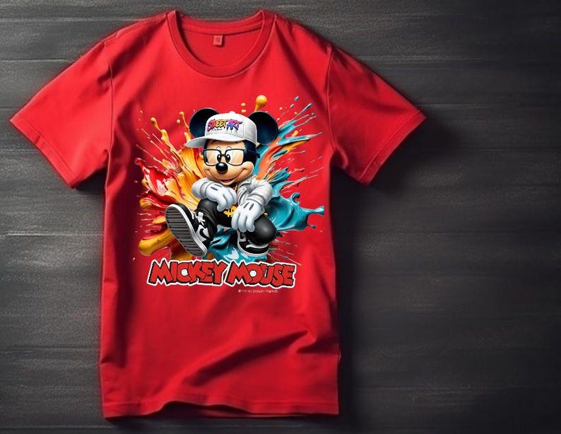Streetwear Mickey Mouse PNG Bundle, Hiphop Cartoon Designs (digital ...