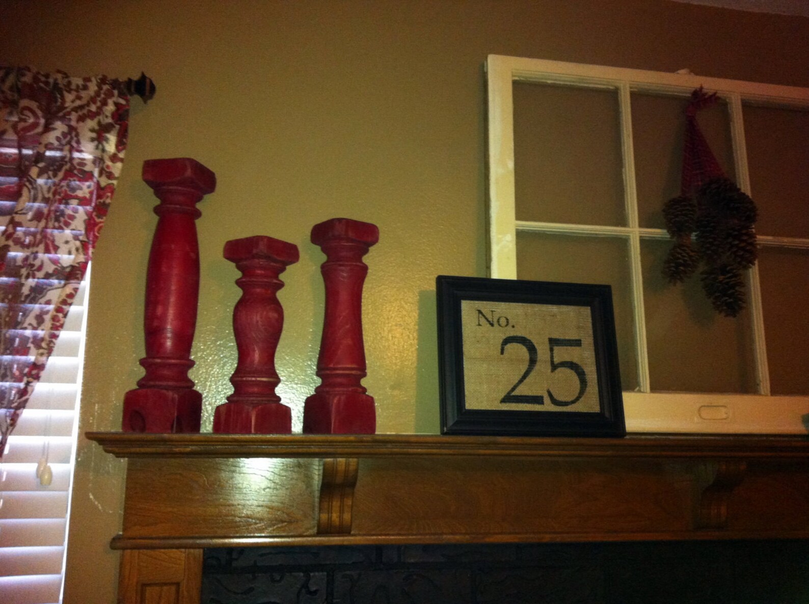 Candlesticks set of 3 Handcrafted Shabby Red One of A Kind - Etsy