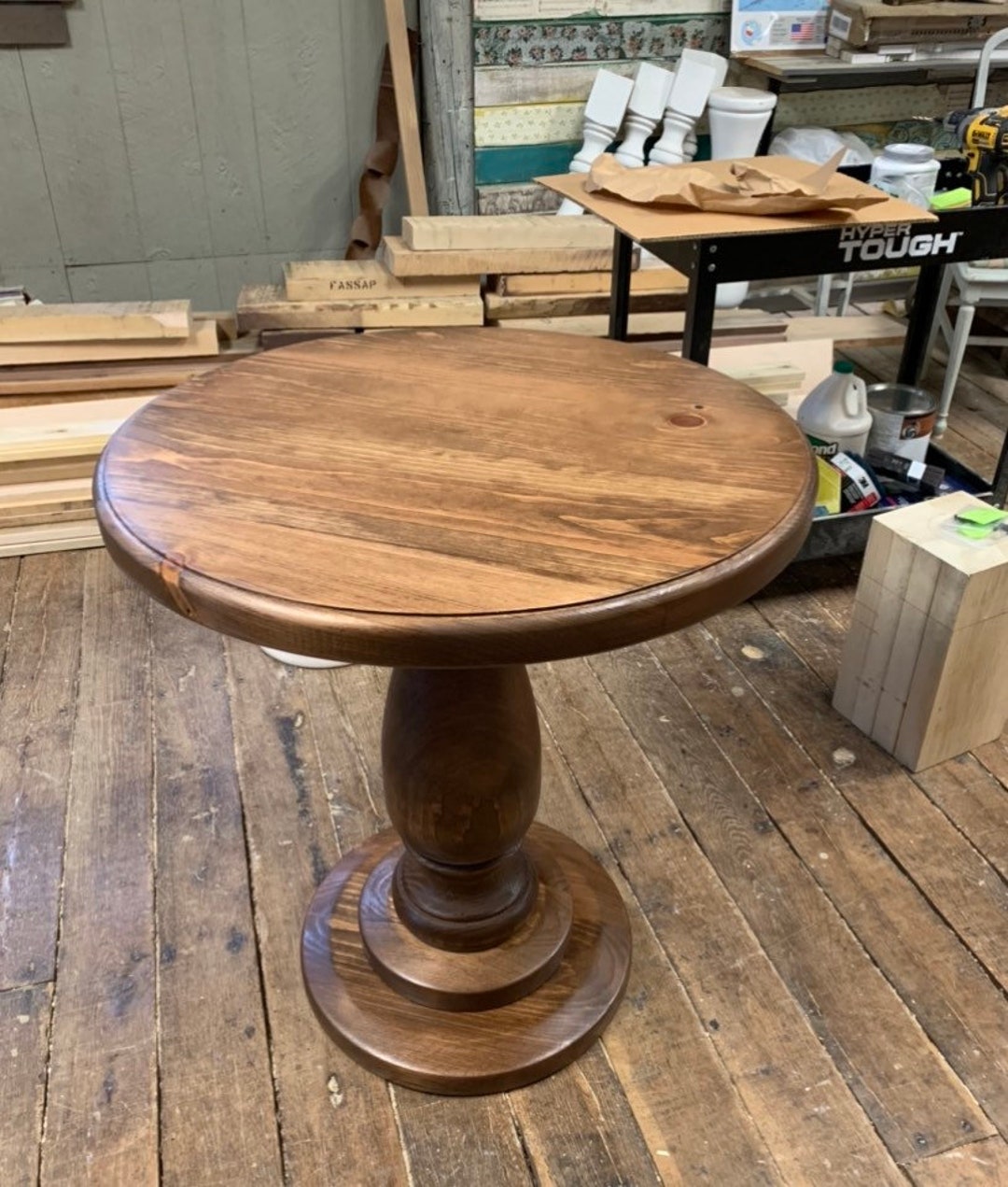 30 Inch Round Walnut Finish Ashmore Pedestal Dining Table - Etsy