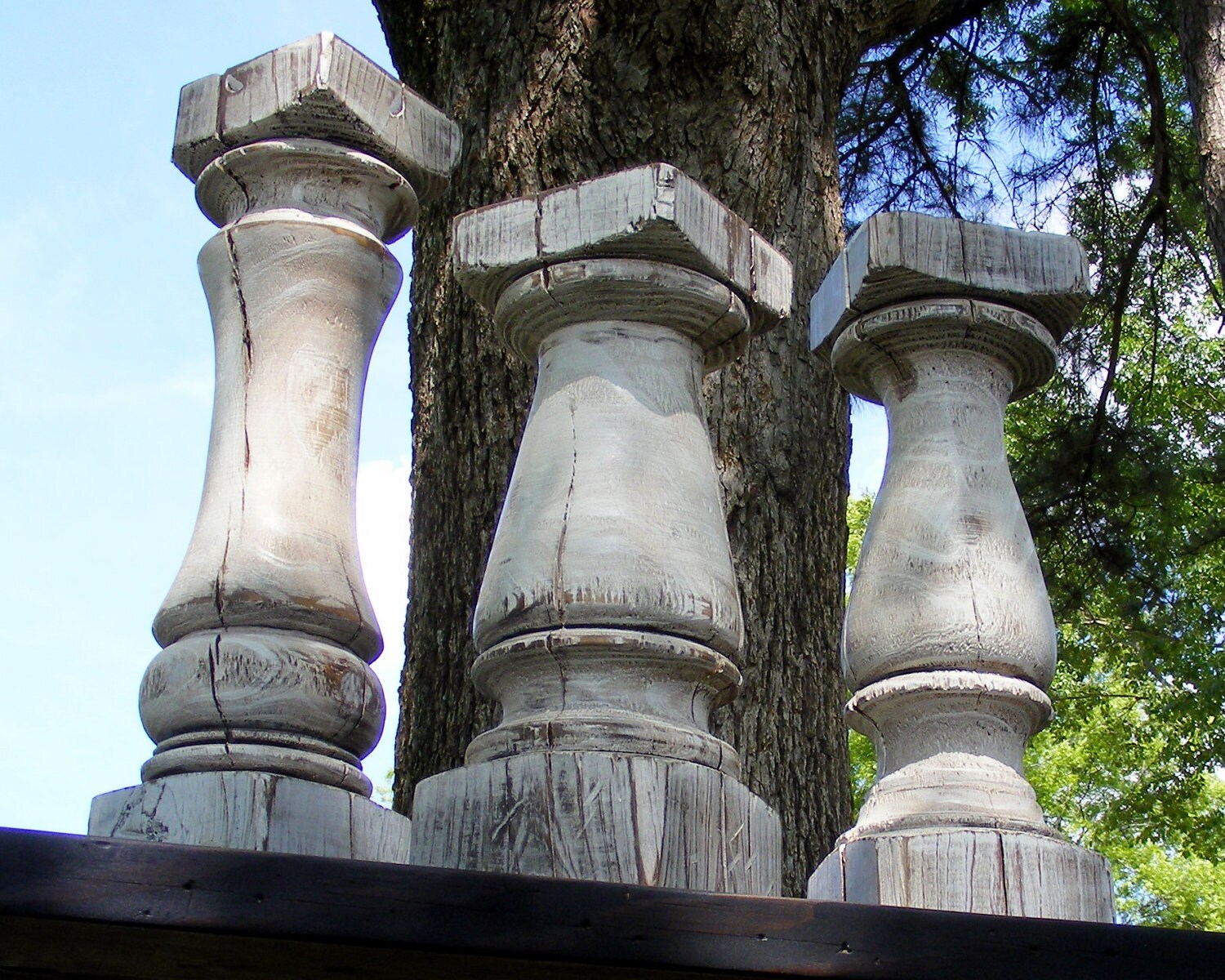 FREE Shippingsuper Chunky Balustrade Candlesticks set of 3 - Etsy