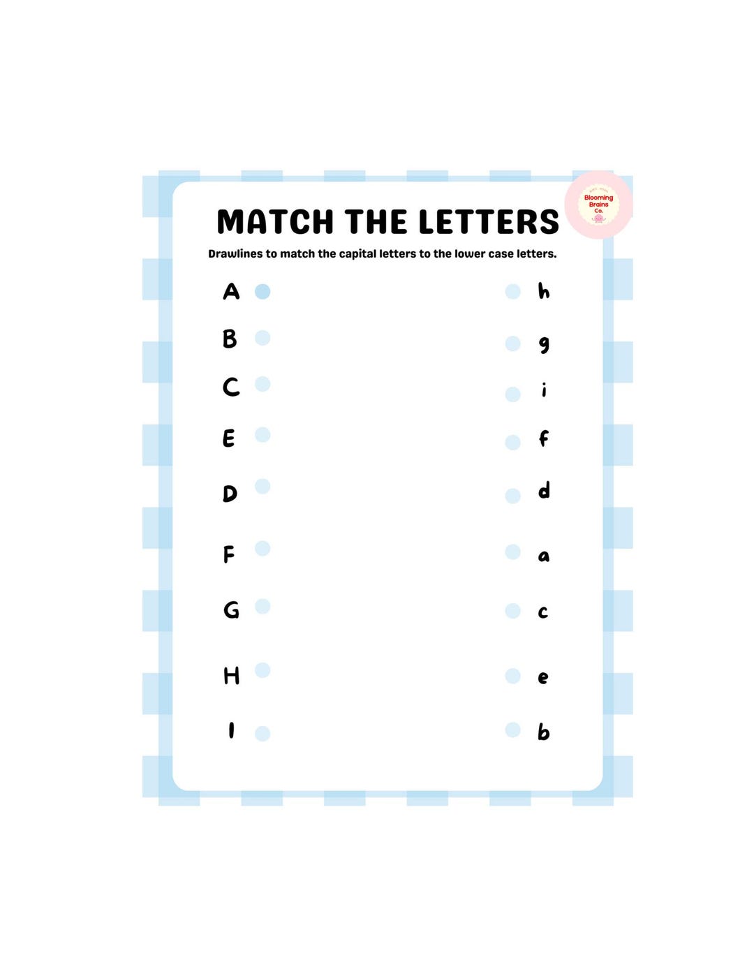 Alphabet Letter Matching Game – Printable Dementia Activity for Seniors ...