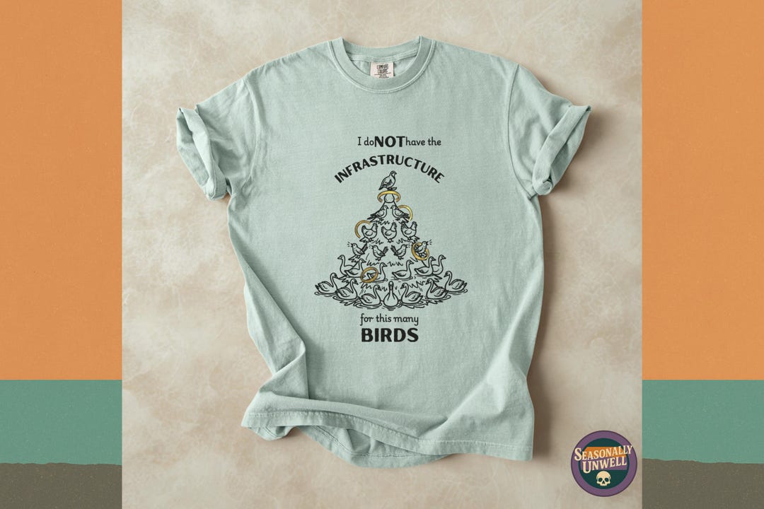 Funny 12 Days of Christmas Bird Shirt | Comfort Colors Holiday Carol ...