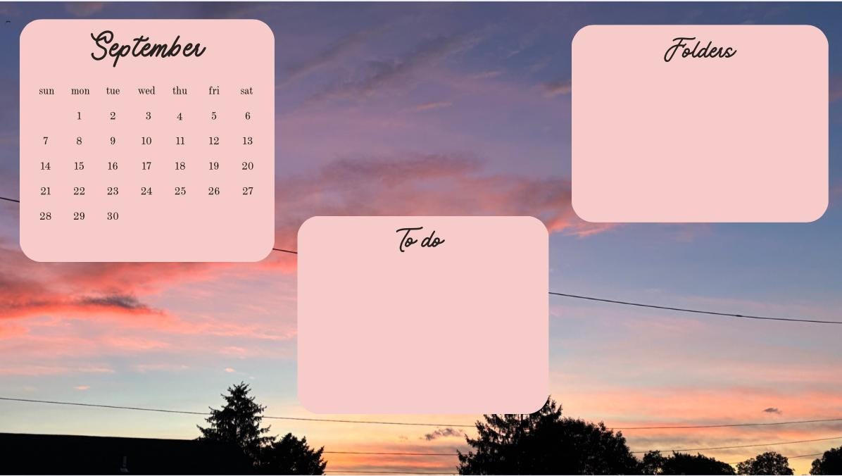 Editable September 2025 Desktop Calendar Wallpaper | Canva Template ...
