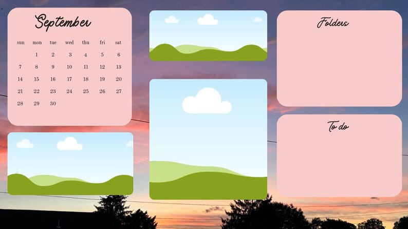 Editable September 2025 Desktop Calendar Wallpaper | Canva Template ...