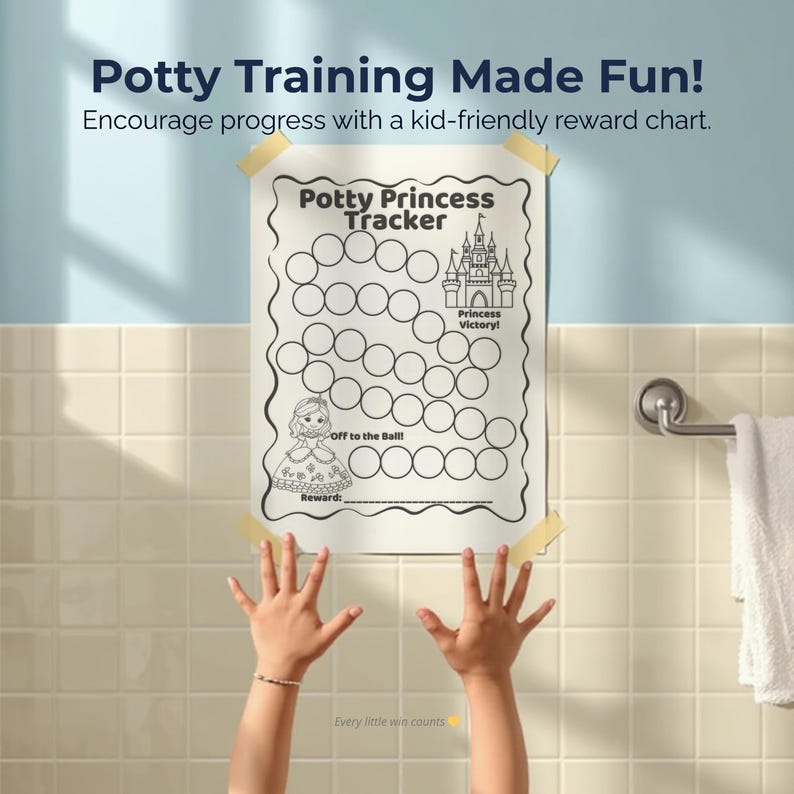 Princess Potty Training Chart | Printable Toddler Reward Tracker | Cute ...