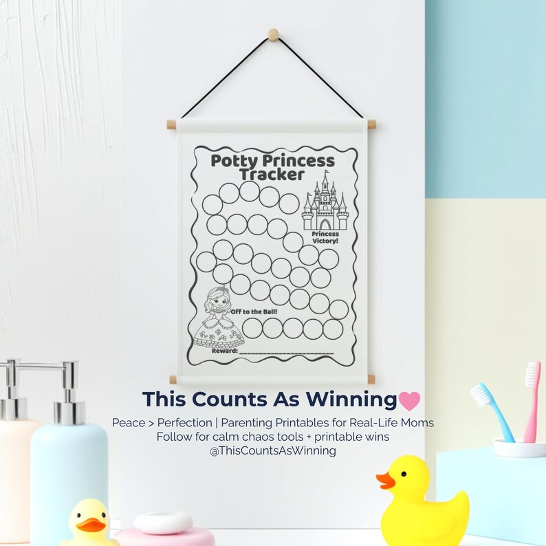 Princess Potty Training Chart | Printable Toddler Reward Tracker | Cute ...