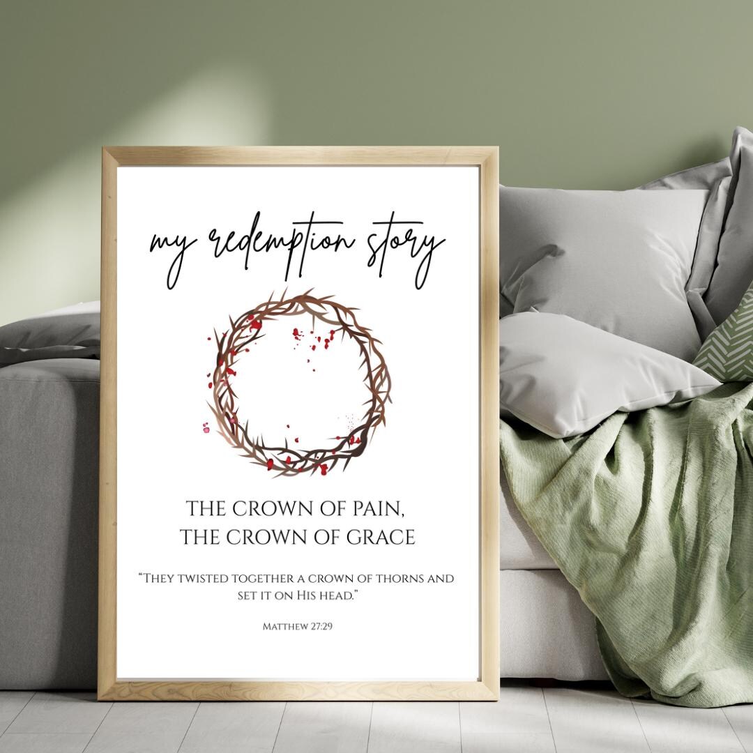 Christian Scripture Wall Art Prints: Redemption Story Bible Verse ...