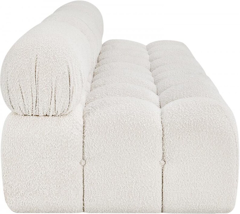 102" Bouclé Modular Sofa – 3-piece Armless Sectional Couch – Modern ...