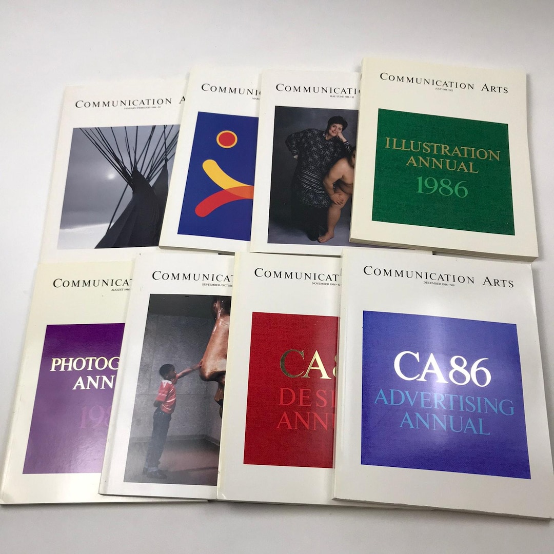 Communication Arts Magazine Complete 1986 Set of 8 Issues Visual Art ...
