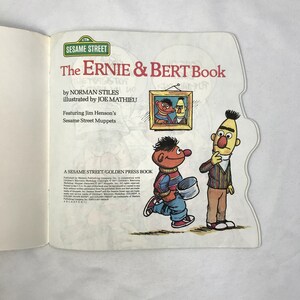 The Ernie & Bert Book Norman Stiles 1977 1st Edition Illustrated by Joe ...