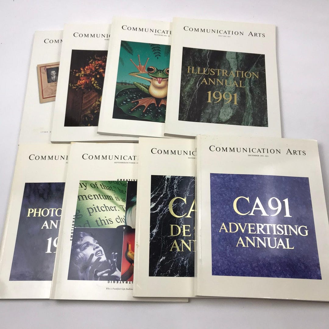 Communication Arts Magazine Complete 1991 Set of 8 Issues Visual Art ...
