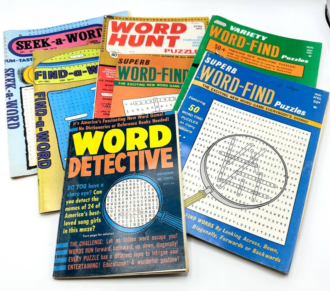 Vintage 1970s Word Puzzles for Adults Paperback English Books Unused ...