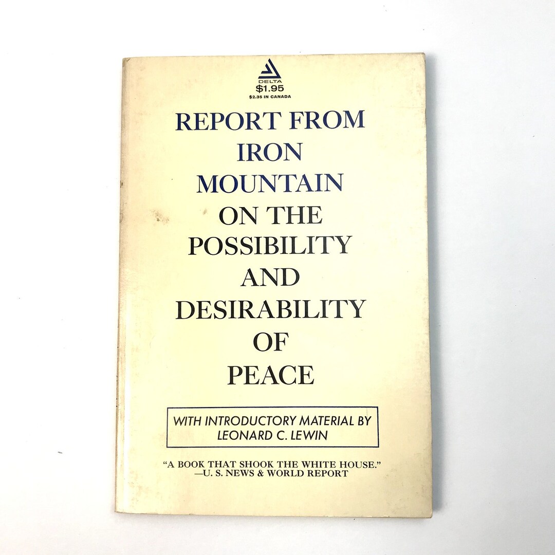 The Report From Iron Mountain Delta Paperback Book Leonard C. Lewin ...