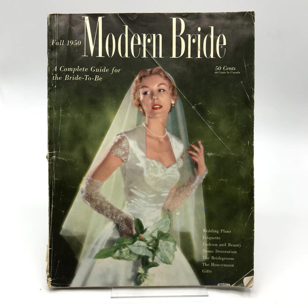Modern Bride Magazine Fall 1950 Issue Vintage Fashion Etiquette ...