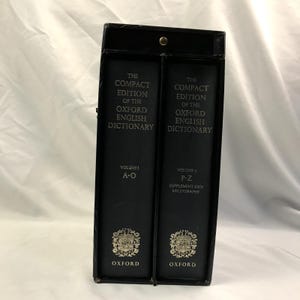The Compact Edition of the Oxford English Dictionary 2 Volume Book Set ...