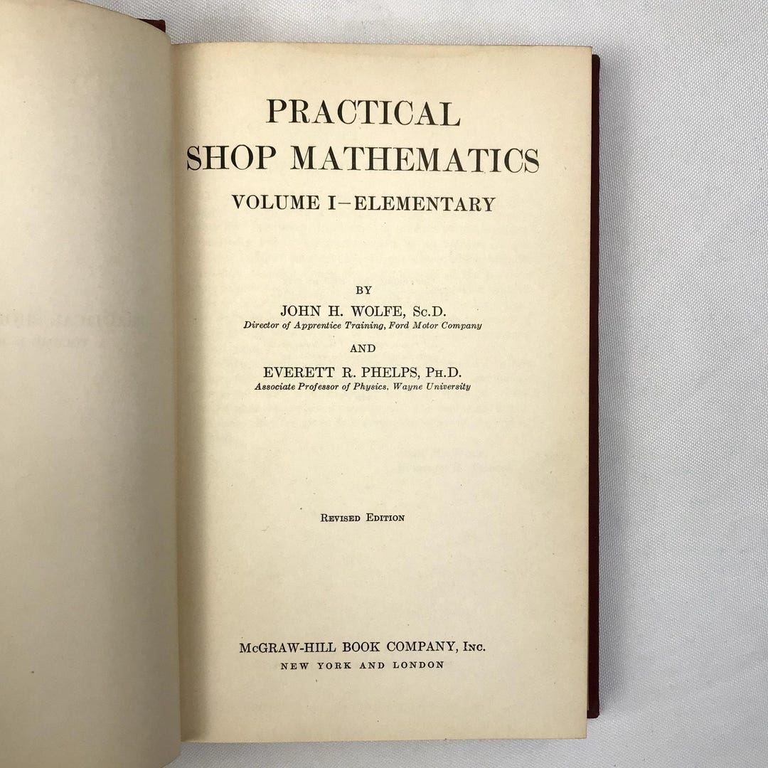 Practical Shop Mathematics Volume 1 Elementary John Wolfe Everett ...