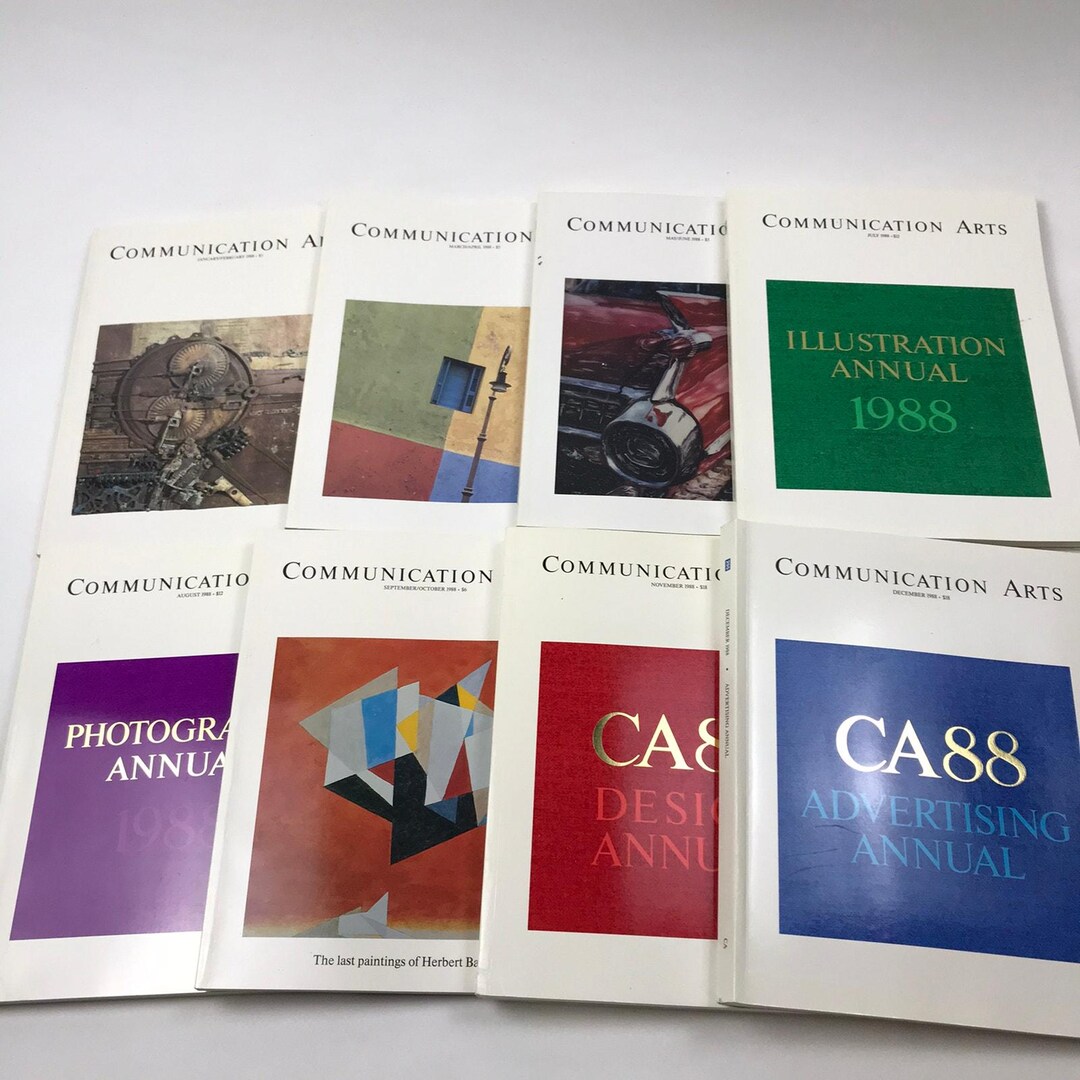 Communication Arts Magazine Complete 1988 Set of 8 Issues Visual Art ...